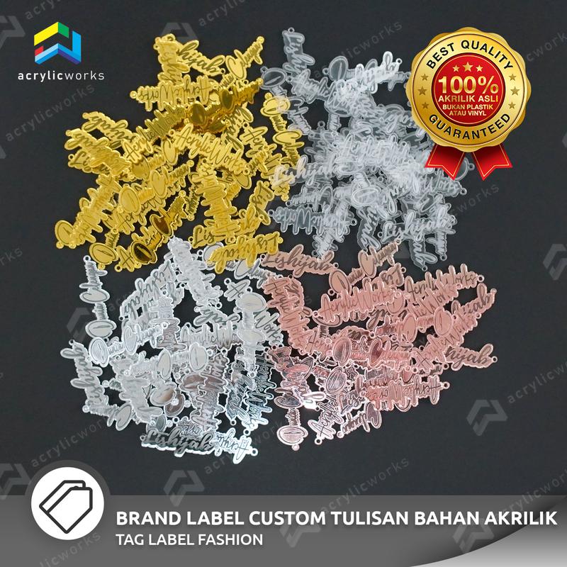 Brand Label Kaos Hijab Tshirt Distro Bag Logo Tulisan Letter Cut ...