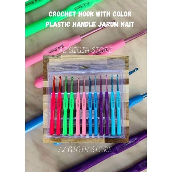Crochet Hook with color plastic handle / Jarum Kait - TikTok Shop Malaysia