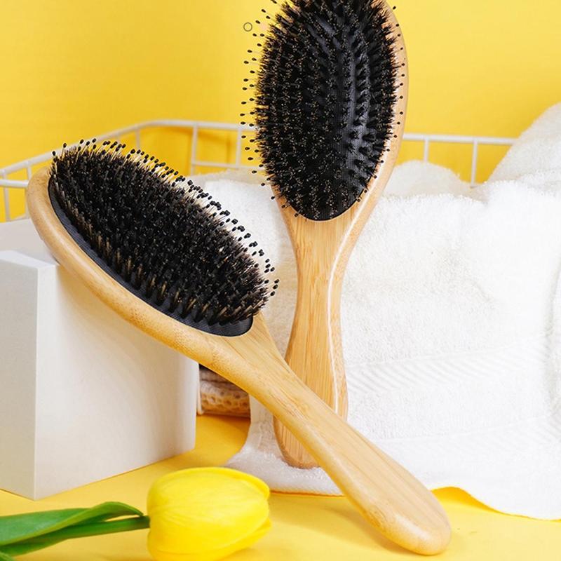 Pig Hair Comb, Women's Men's Hair Comb, Natural Hair Brush, Thin ...