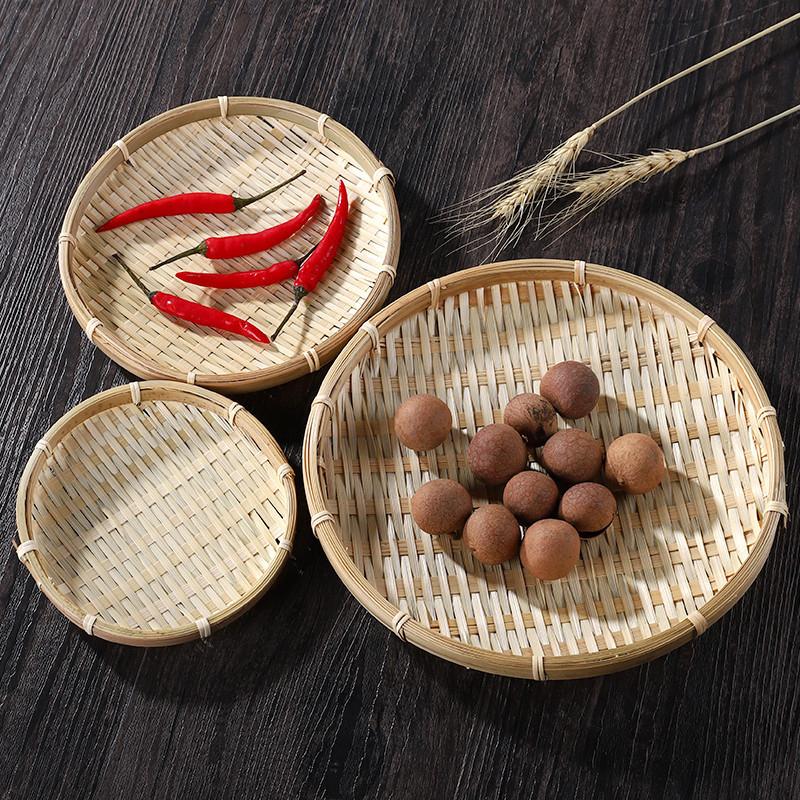 Pinggan Bekas Penyimpanan Buah Bulat, Tenunan Rotan Buluh Buatan ...