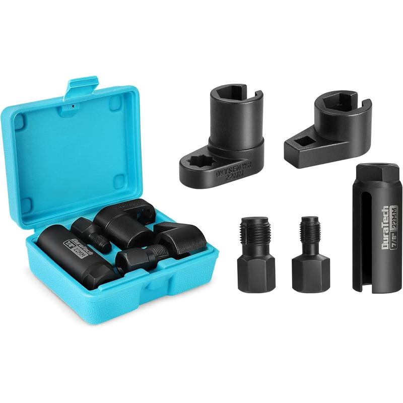 5PCS O2 Oxygen Sensor Socket Thread Chaser Set, 3/8" 1/2" Drive ...