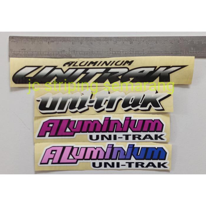 Jual sticker alumunium unitrack swing arm bahan transparan dan glossy ...