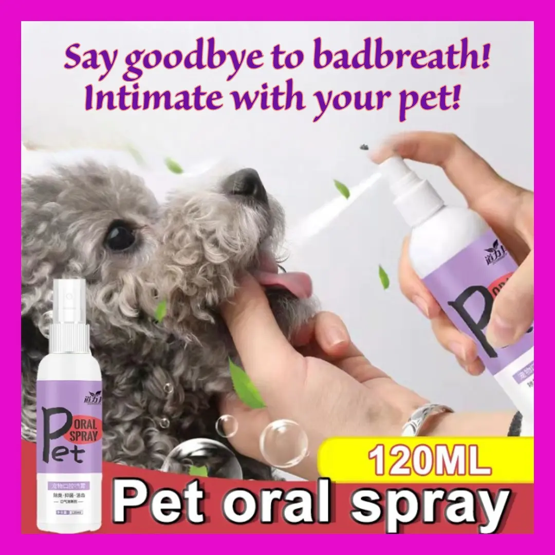 Pet Teeth Cleaner Spray Mouth spray for Bad breath Cat & Dog teeth ...