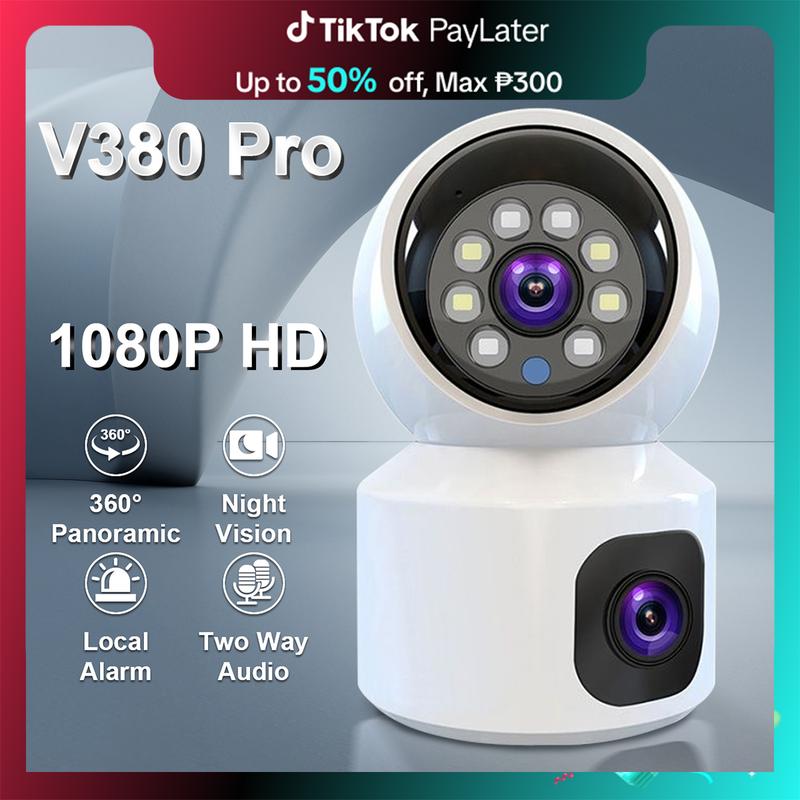 【V380 Pro】Q4S Dual Lens Two Direction wide angle 1080P IP CCTV - TikTok ...