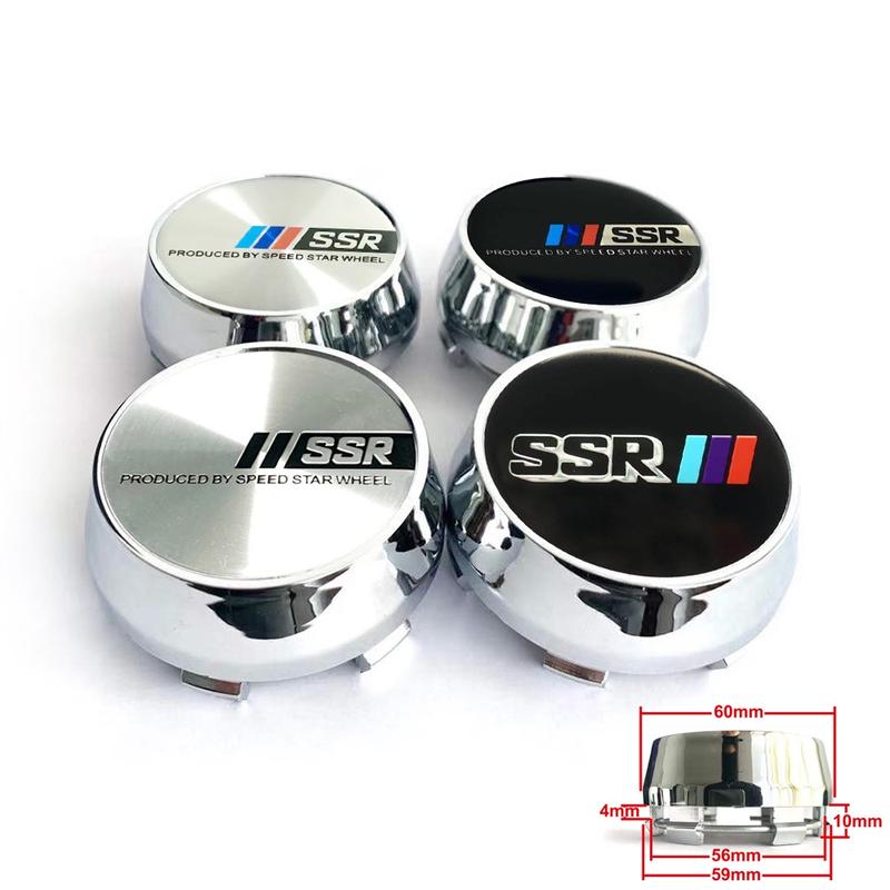 Cars 4PC 60MM SSR Rim Cap Wheel SSR Center Caps Cover Sport Rim ...