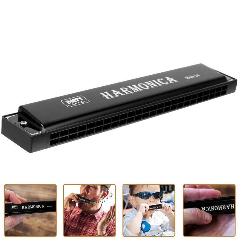24 Hole Metal Harmonica for Children's Early Education, Self-taught ...