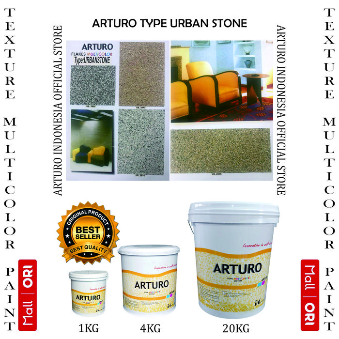 Promo ARTURO Type Urban Stone Galon 4kg Cat Dinding Tembok Texture ...