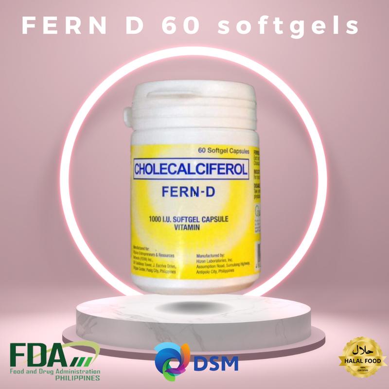 FERN D, Vitamin D3 1000 I.U. 60 softgels - TikTok Shop Philippines