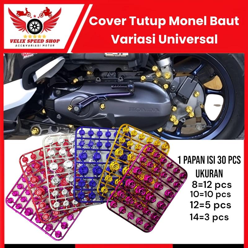 MONEL TUTUP BAUT PROBOLT COVER BAUT BODY MOTOR UNIVERSAL - Shop | Tokopedia