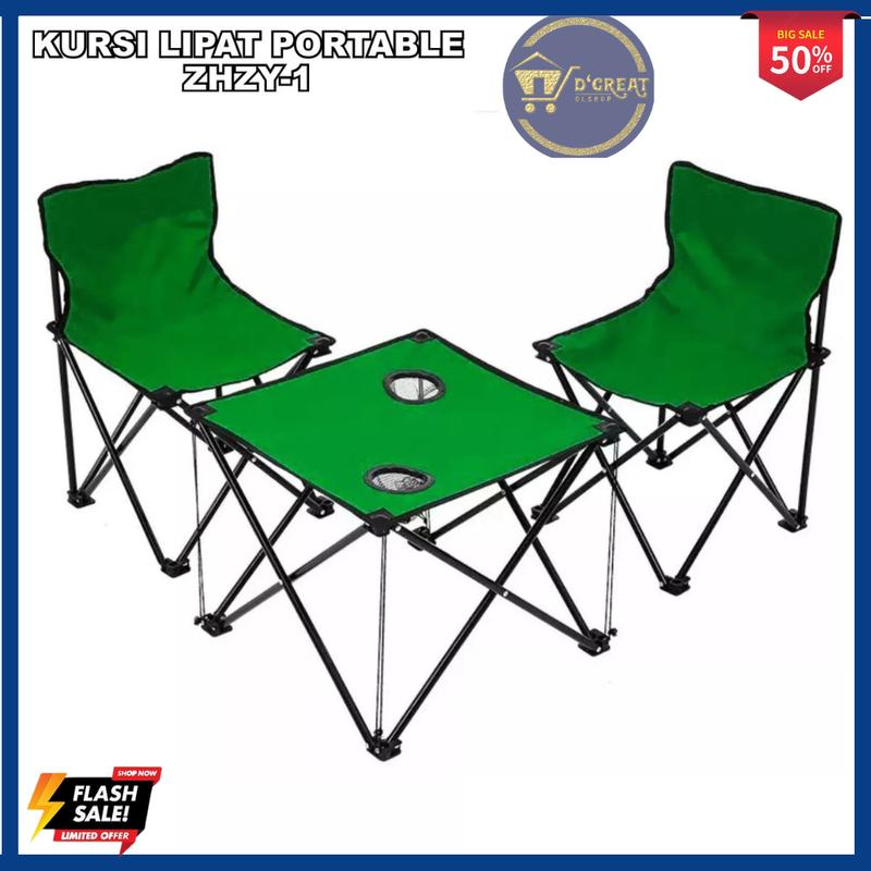 Dgreat Olshop Meja Kursi Set Lipat / Folding Chair Fold Table / Meja Camping Meja Piknik Outdoor ...