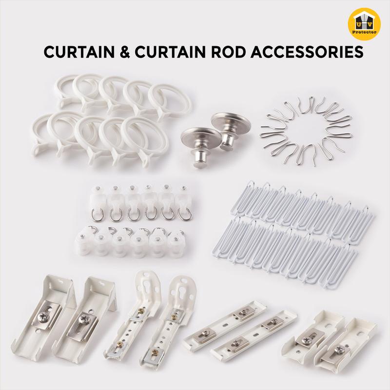 Curtain and Curtain Rod Accessories - Hooks/Rings/Doso Rail Accessories ...