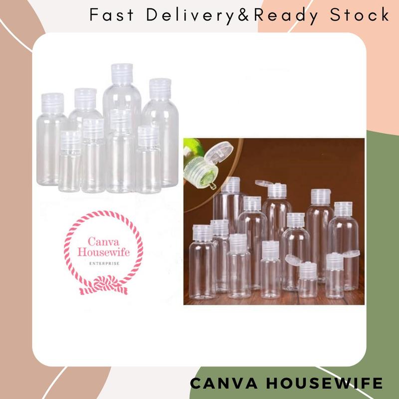 Flip Cap Botol Kecil Kosmetik Transparent I Flip Cap 5ml to 250ml PET ...