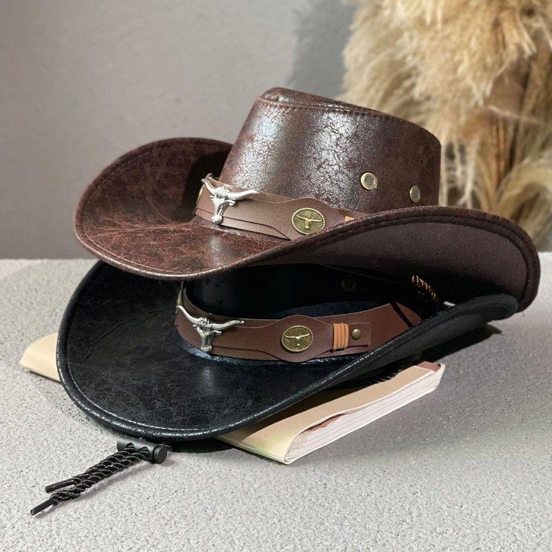 Topi Fedora, Tali Pinggang Kepala Lembu Rivet, Untuk Lelaki dan Wanita ...