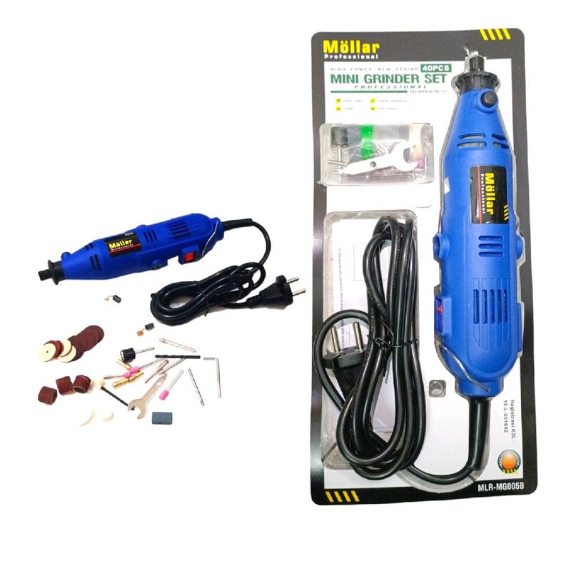 MOLLAR MINI DIE GRINDER SET 40PCS GERINDA BOR TUNNER LISTRIK - Shop ...