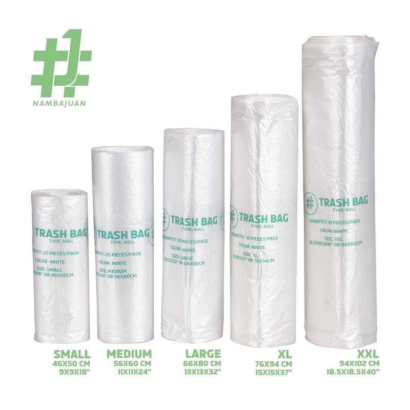 25Pcs / 1 Roll White Rolled Garbage Bags - TikTok Shop Philippines