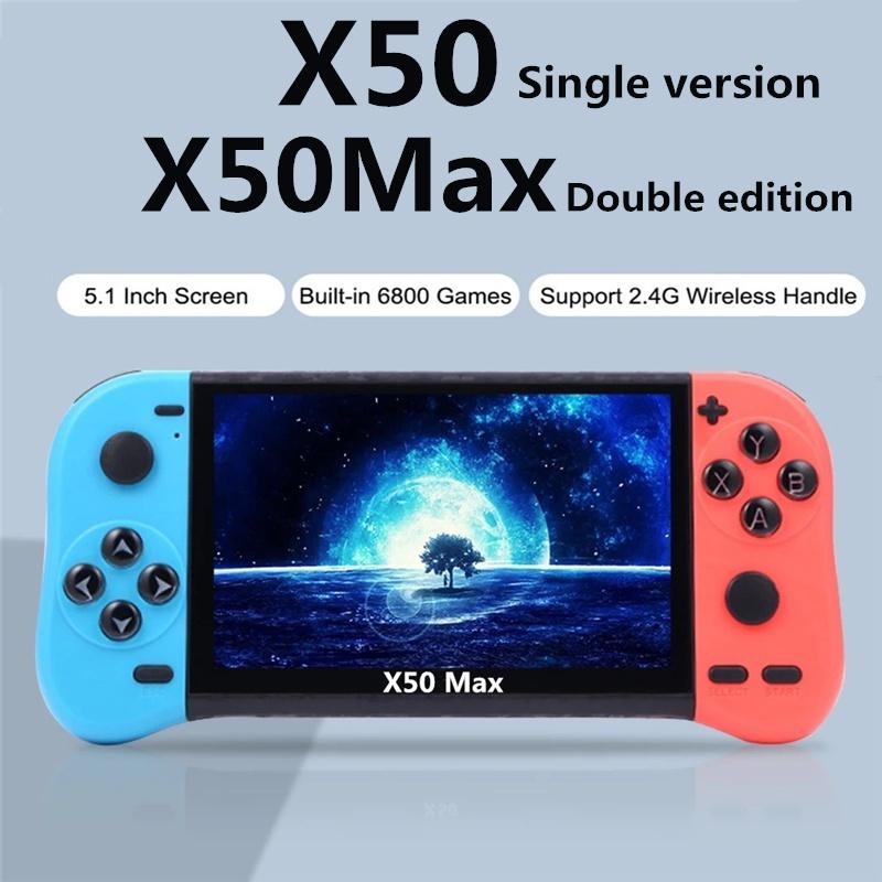 X50/X50Max 5.1 Inch 16/9 HD Screen Game Console 2.4G Wireless Double ...