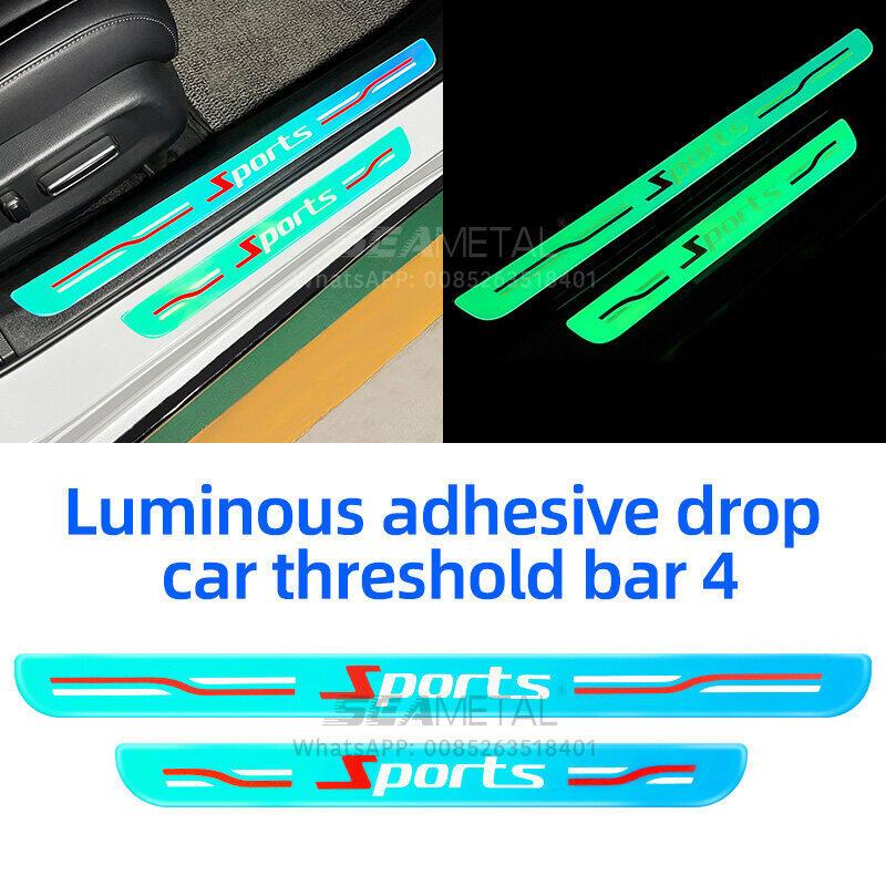 4Pcs Car Step Sticker Luminous Sill Anti collision Protector - TikTok ...