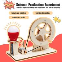 Promo DIY Rakitan Puzzle Kayu Science Hand Generator Electric Power ...