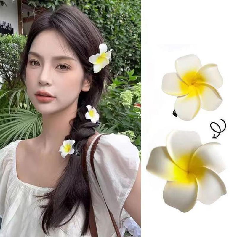 Aksesori Rambut, Plumeria Segar, Jepit Rambut Puteri Plumeri - TikTok ...