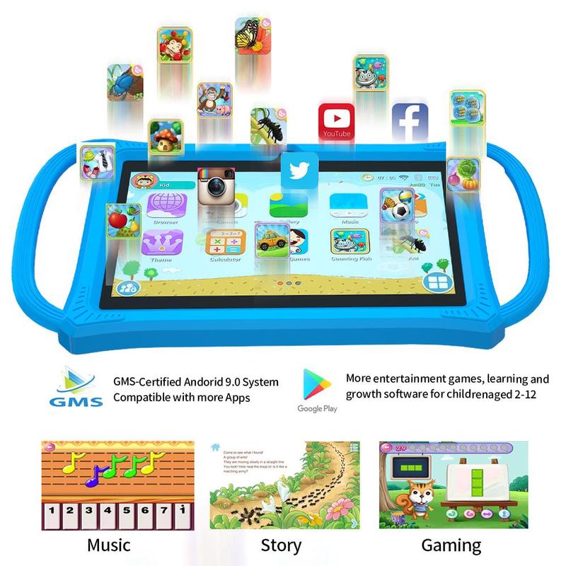 Tablet Android 12, 7.0 Inci, dengan Google Play, Pemproses Quad ...