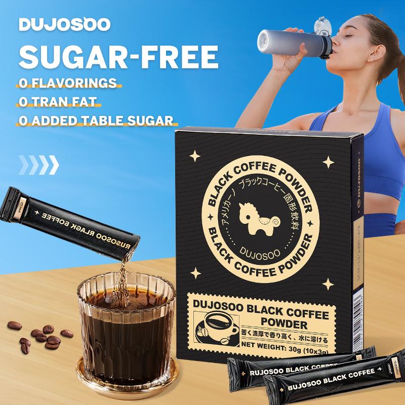 DUJOSOO Black Coffee Sugar-Free Beverage 30g (3g x10 Sticks) Premium ...