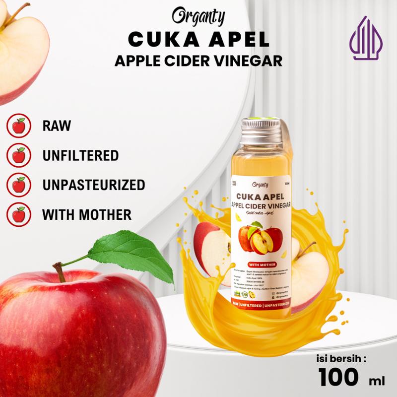 Organty Cuka Apel 100ML Appel Cider Vinegar With Mother - Shop | Tokopedia