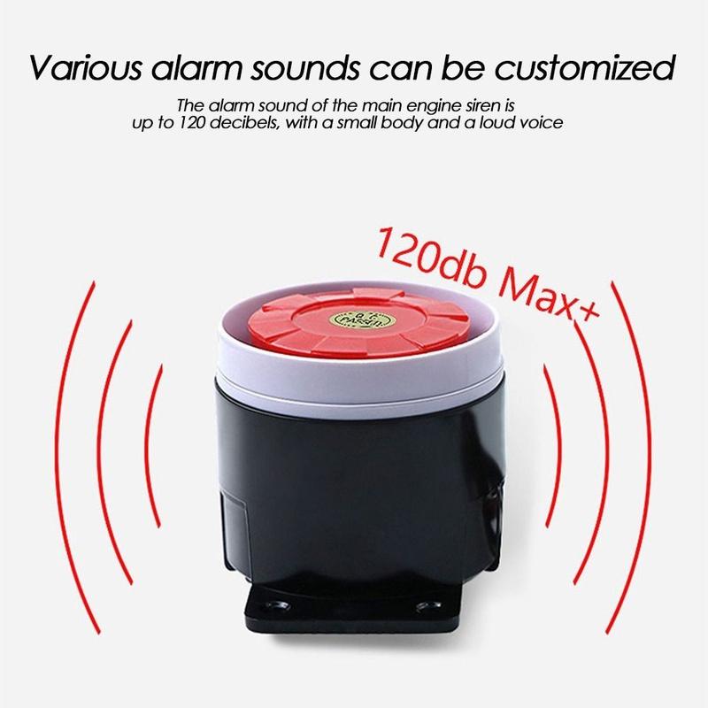 High Decibel Anti-theft Alarm 12V Without Light Buzzer Dual-audio ...