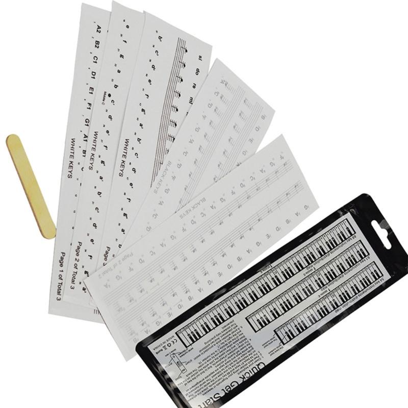 Daru Piano Keyboard Stickers Electronic Piano Keyboard Note Stickers ...