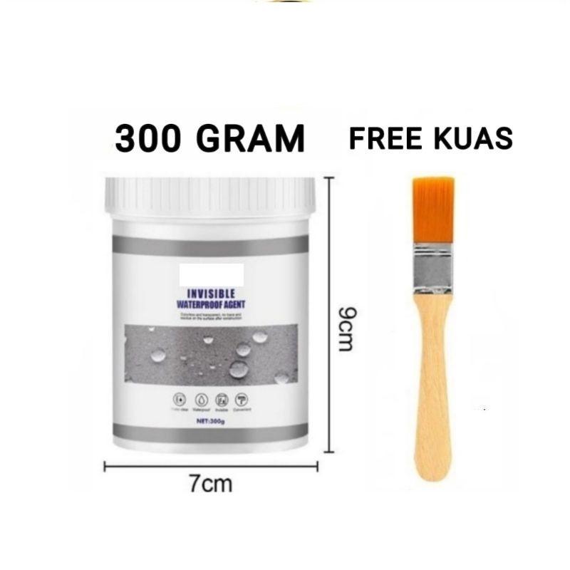 Lem Transparan Anti Bocor 300Gram + Kuas Cat Invisible Waterproof ...