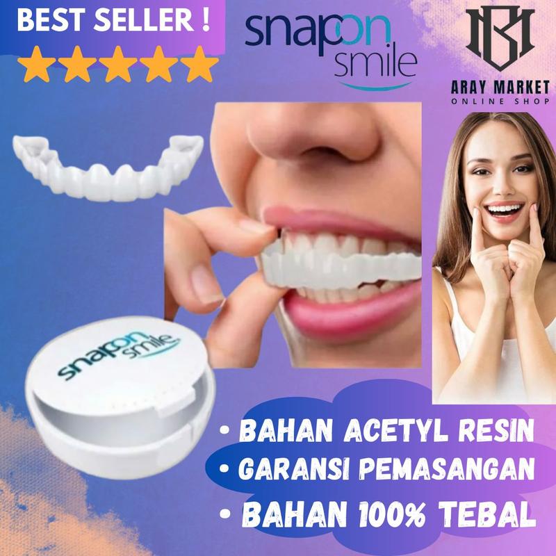 Snap On Smile 100% Asli Otentik Gigi Palsu 1 Set Atas Bawah - Shop ...