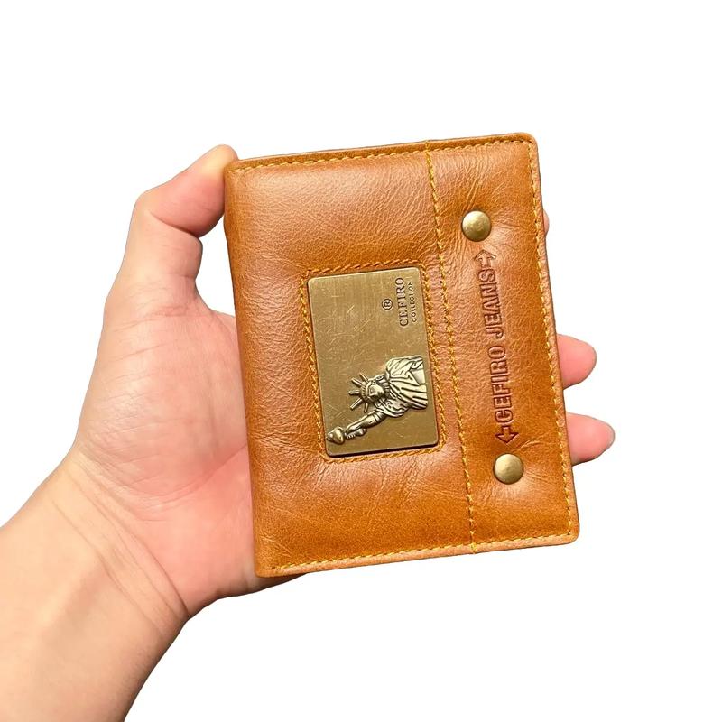 Ví Nam Da Thật Logo Nữ Thần Tự Do Hiệu Cefiro Wallet Nhiều Ngăn ...