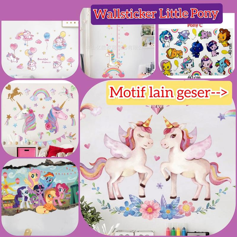 STICKER STIKER DINDING TEMBOK MY LITTLE PONY PONI UNICORN KUDA - Shop ...