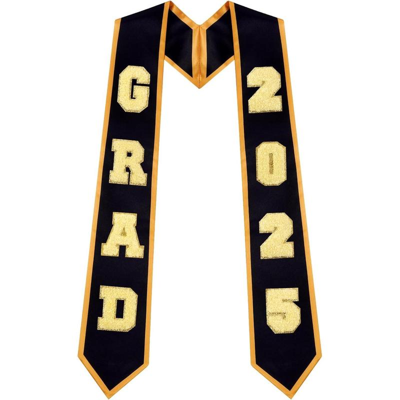 Graduation Stole Sash Class of 2025 and Letters Patches Adhesive ...