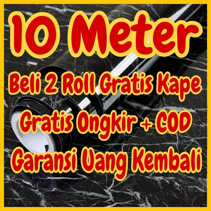 Promo Wallpaper Dinding 10 m 10 meter 45 cm x 10 m MOTIF BATU BATA ...