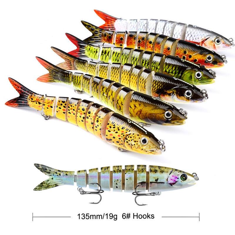 13.28cm Bionic 12 Colors Multi-Segment 19g Lure Plastic Fishing ...