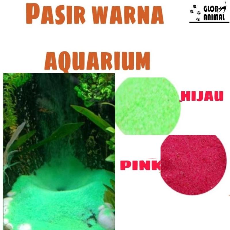PASIR WARNA WARNI 500 GRAM PASIR SILIKA PINK HIJAU AQUARIUM AQUASCAPE ...