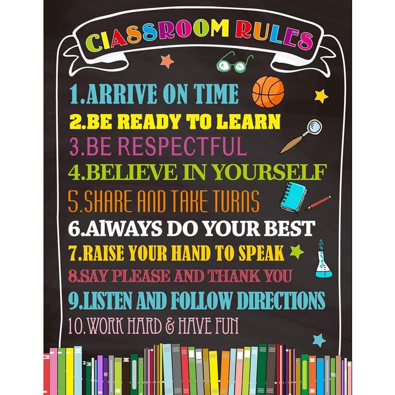 Classroom Rules Poster to School Classroom Decorations 11 X 14 for ...