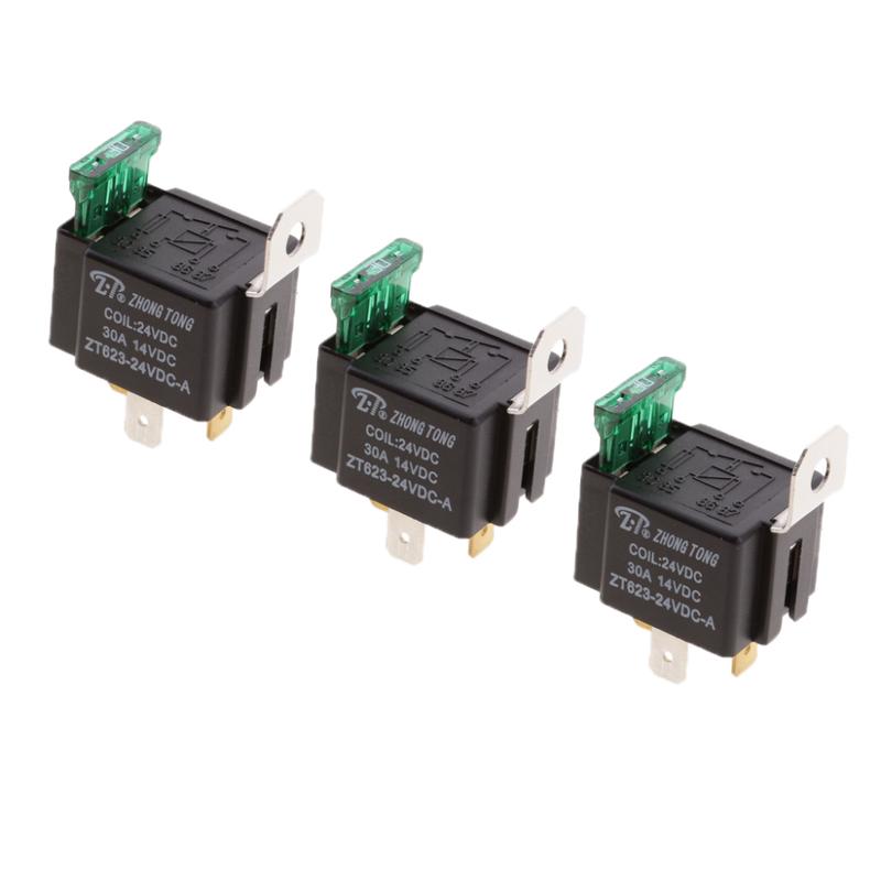 3 Pieces 24V 30A four pin Relay With Fuses Automotive - TikTok Shop ...