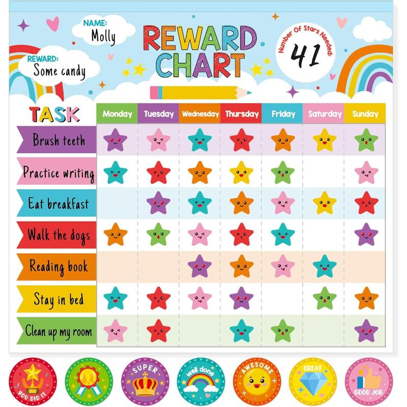 Reward Chart for , Behavior Chore Chart for at Home,26 Rainbow - TikTok ...