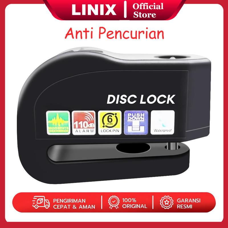 Kunci Gembok Pengaman Alarm Cakram Disc Lock Motor Gembok Cakram Alarm ...