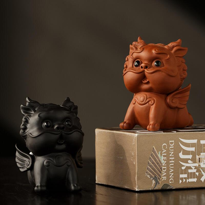 Zhaocai Purple Sand Cute Pixiu Pet Decoration Boutique, Nourishing ...