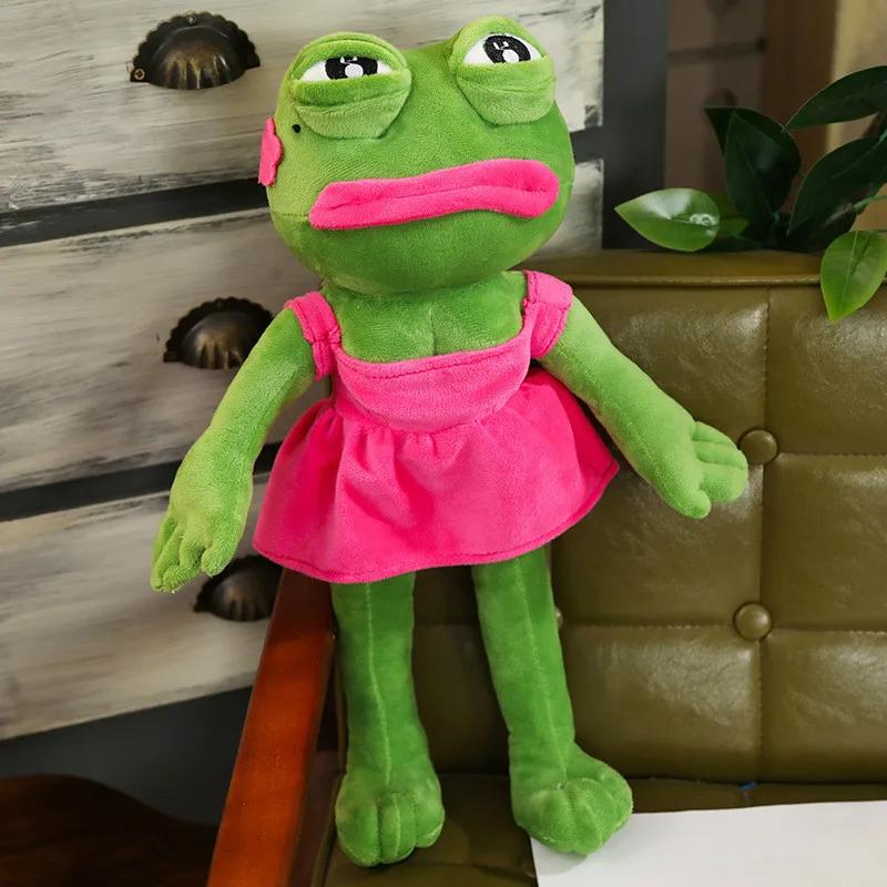 45cm Magic Expression Sad Frog Plush Toy Soft Stuffed Pillow Pepe The ...
