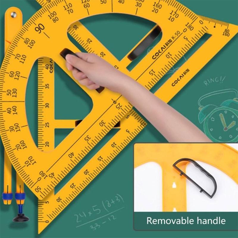 Multifunction Triangular Ruler Durable Large Math Geometry Angle ...