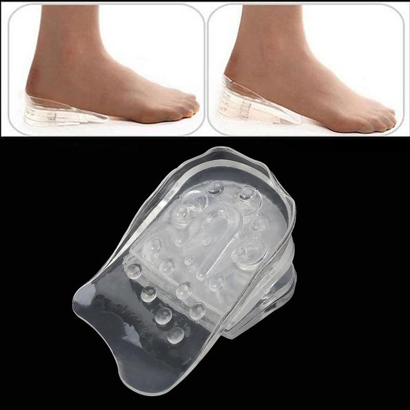 Adjustable 5 Layers Silicone Gel Shoe Lift Insole Insert Height ...