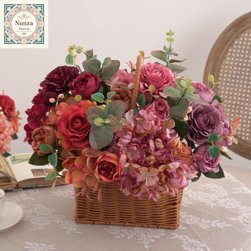 Artificial FlowerBunga Tiruan / Palsu, 6 Garpu Mawar Bunga Raya ...