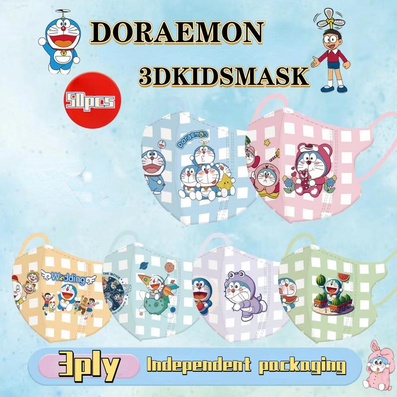 Topeng Kanak-kanak, 50pcs, Rekaan Kartun Doraemon 3D, Sesuai - TikTok ...