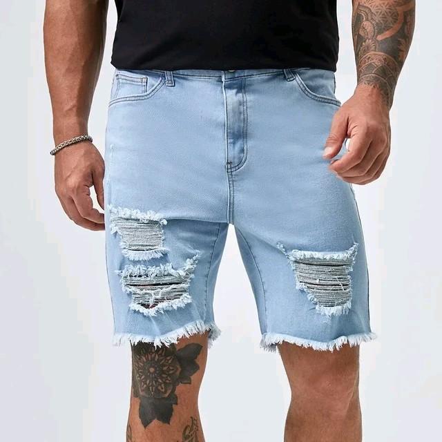 SHORTS FOR MEN LIGHT BKUE BUTAS-BUTAS - TikTok Shop Philippines