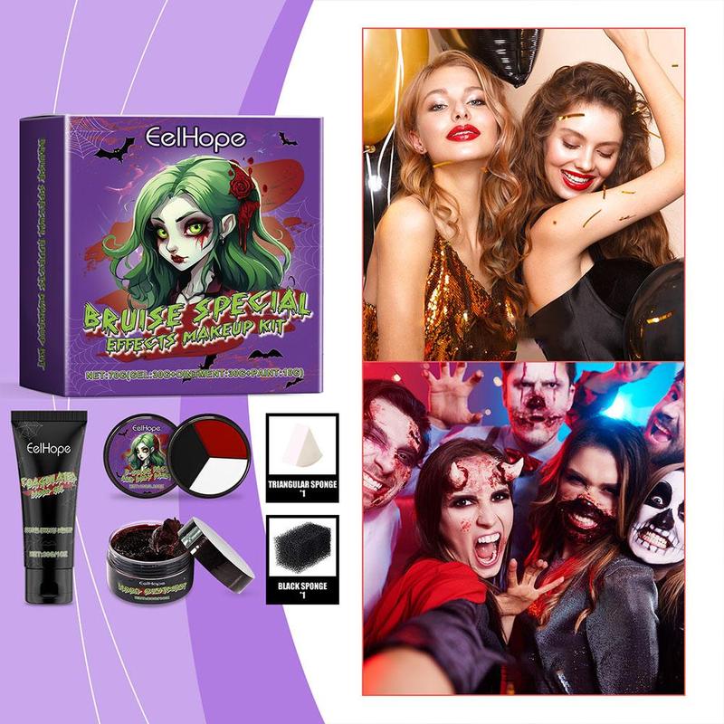 Halloween Face Paint Set Halloween Black White Red Body Pain - TikTok ...