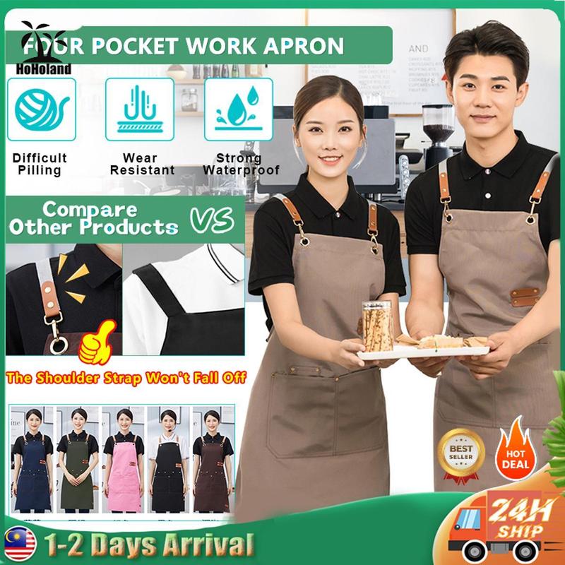hanging neck apron Waterproof western restaurant waiter overalls ...