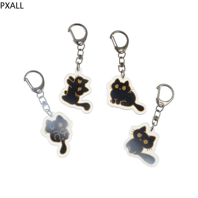 PXALL Key Ring Cartoon Black Cat Keychain Black Cat Cute Cat - TikTok ...
